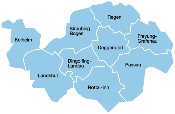 niederbayern_karte_001 | Urlaub in Niederbayern